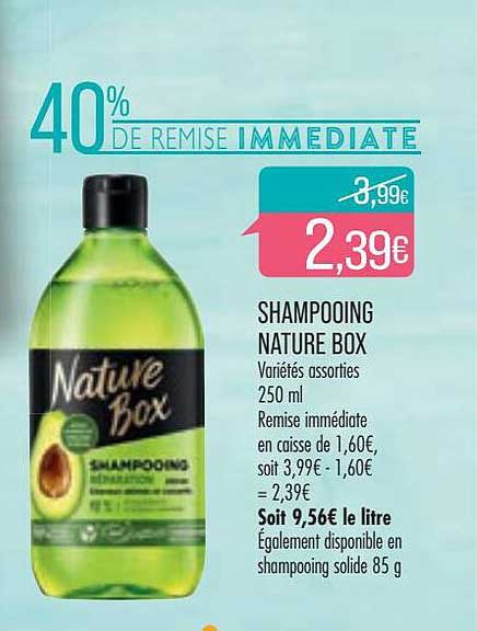 Promo Shampooing Nature Box chez Match - iCatalogue.fr