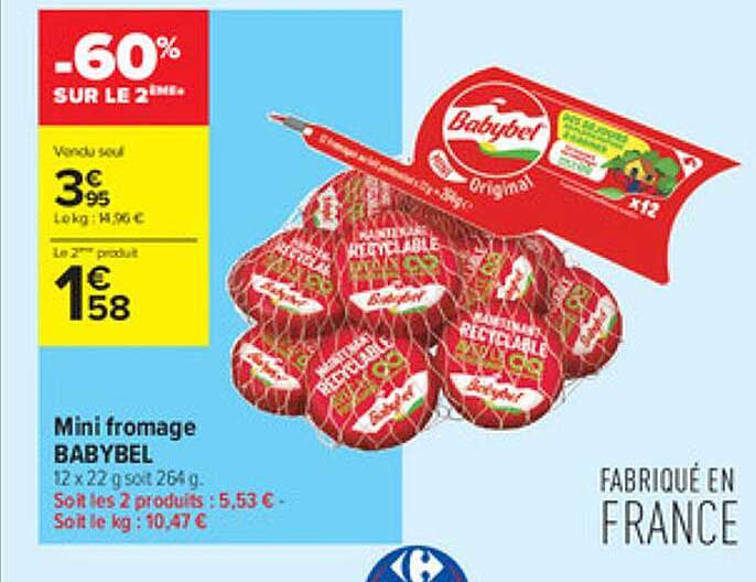 Promo Mini Fromage Babybel chez Carrefour Contact - iCatalogue.fr