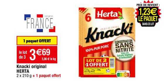 Promo Knacki Original Herta chez Migros France - iCatalogue.fr