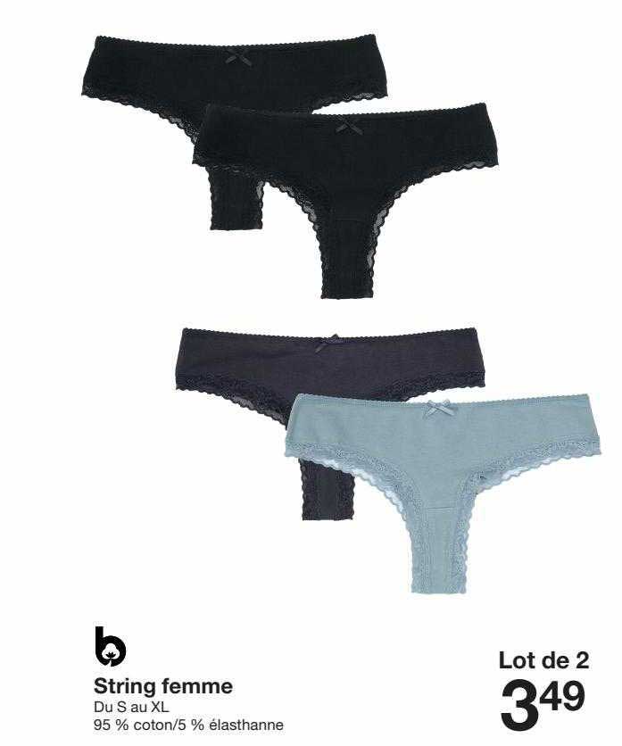 Promo String Femme chez Zeeman - iCatalogue.fr