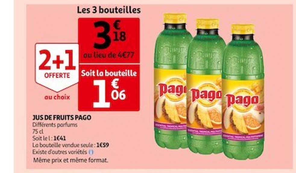 Promo Jus De Fruits Pago chez Auchan - iCatalogue.fr