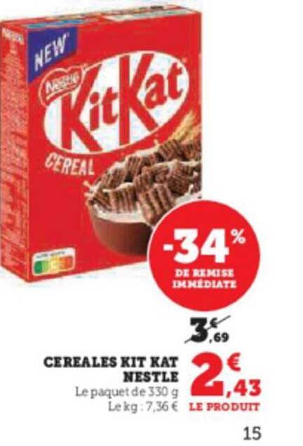 Promo Céréales Kit Kat Nestlé chez Hyper U - iCatalogue.fr