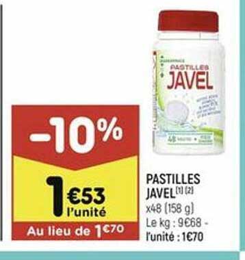 Promo Pastilles Javel chez Leader Price - iCatalogue.fr