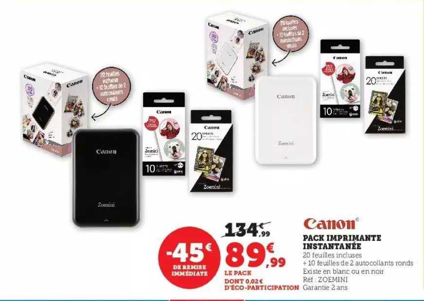 Promo Canon Pack Imprimante Instantanée chez Hyper U - iCatalogue.fr