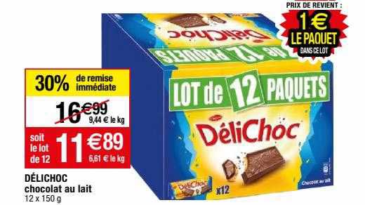 Promo Délichoc Chocolat Au Lait chez Migros France - iCatalogue.fr