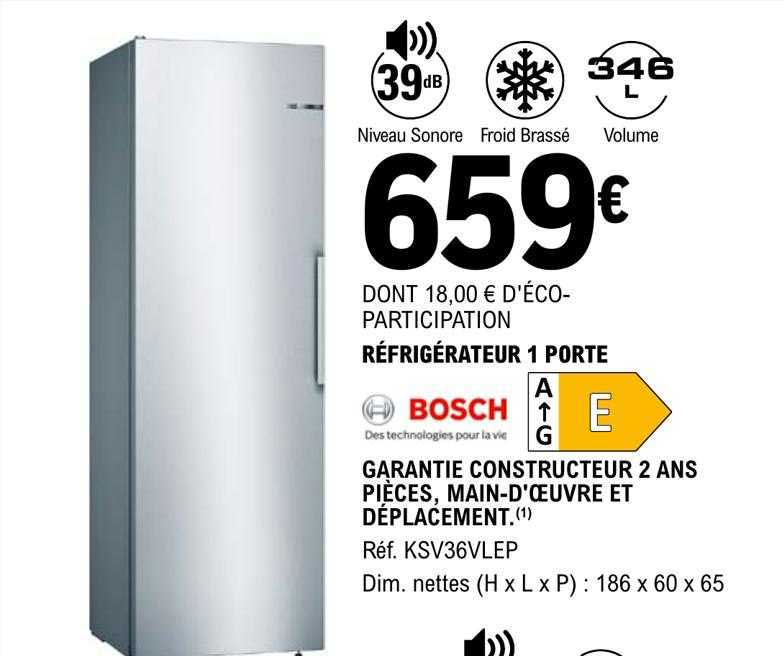 Refrigerateur 1 Porte Leclerc