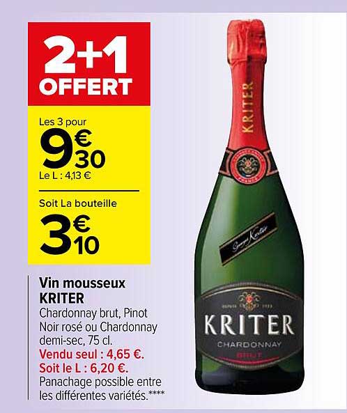 Promo Vin Mousseux Kriter chez Carrefour - iCatalogue.fr