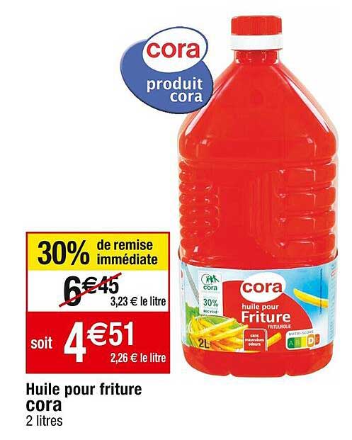 Promo Huile Pour Friture Cora chez Cora - iCatalogue.fr