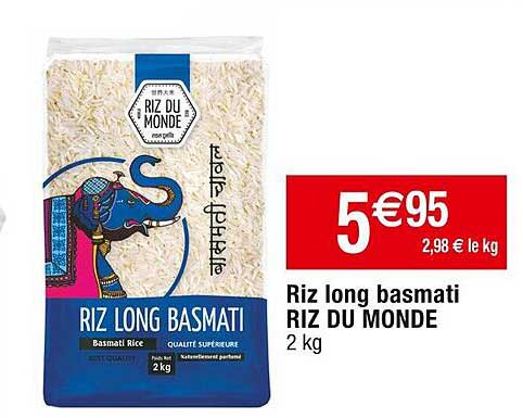 Promo Riz Long Basmati Riz Du Monde chez Cora - iCatalogue.fr