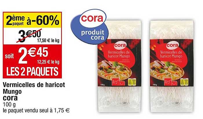 Promo Vermicelles De Haricot Mungo Cora chez Cora - iCatalogue.fr