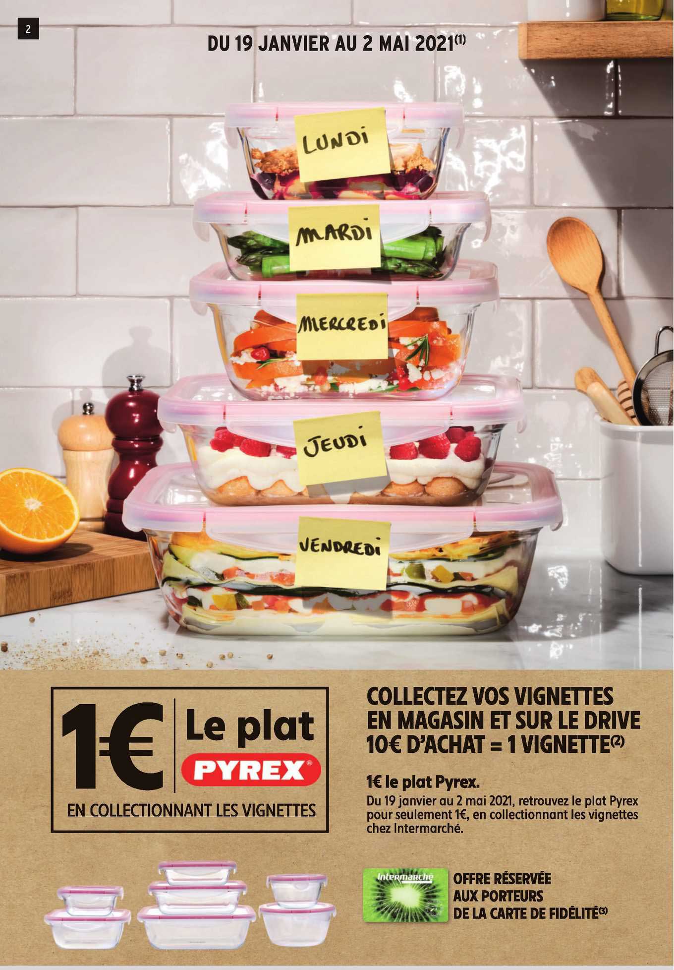 Promo Le Plat Pyrex chez Intermarché Contact - iCatalogue.fr