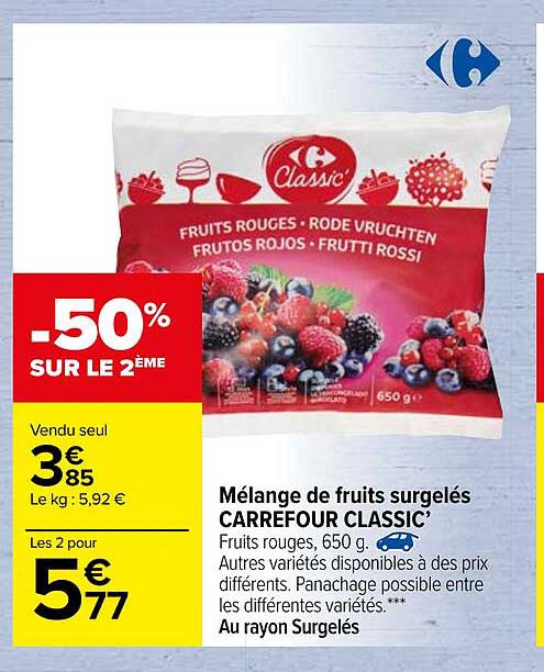 Promo Mélange De Fruits Surgelés Carrefour Classic' chez Carrefour ...