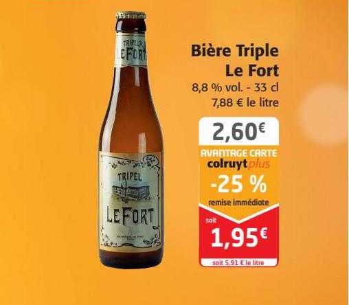 Promo Bière Triple Le Fort chez Colruyt - iCatalogue.fr