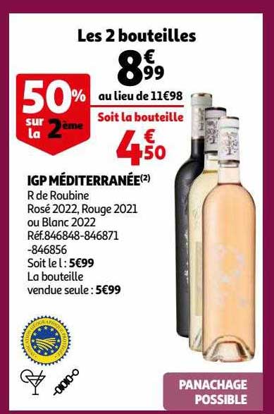 Promo Igp Méditerranée R De Roubine chez Auchan - iCatalogue.fr