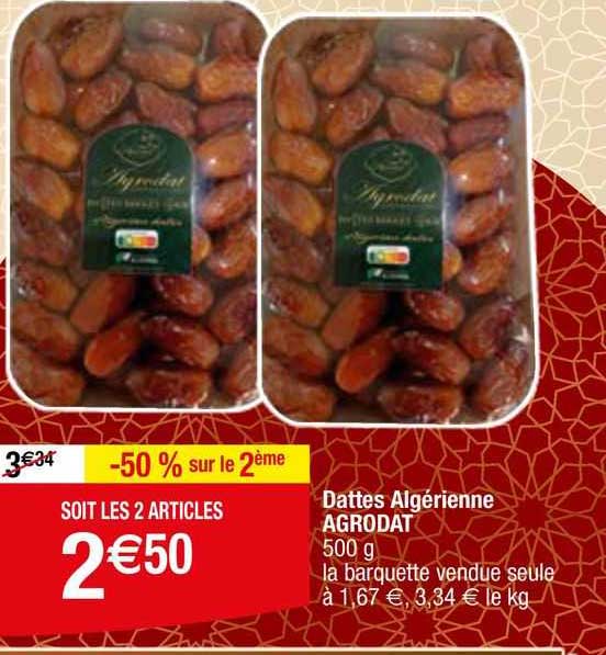 Promo Dattes Algérienne Agrodat chez Migros France - iCatalogue.fr
