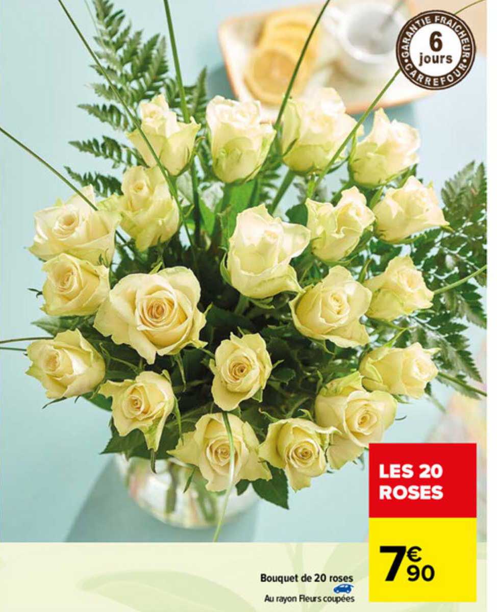 Offre Bouquet De 20 Roses chez Carrefour