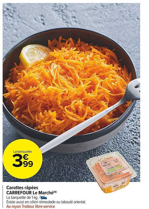 Promo Carottes Râpées Carrefour Le Marché chez Carrefour Market ...