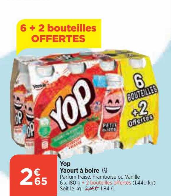 Promo Yop Yaourt à Boire chez Bi1 - iCatalogue.fr