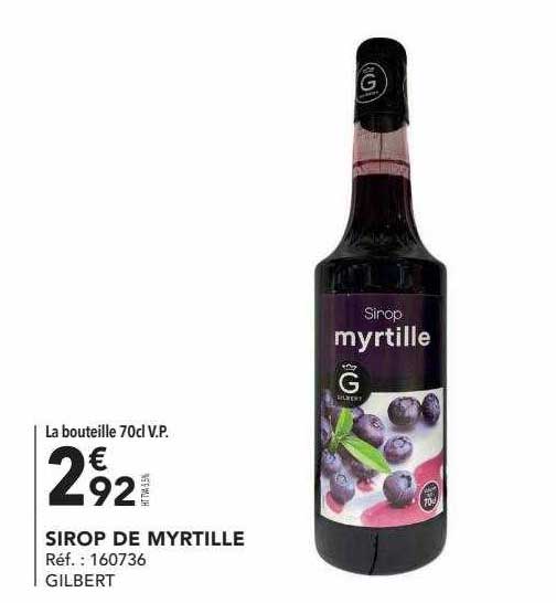 Promo Sirop De Myrtille Gilbert chez METRO - iCatalogue.fr