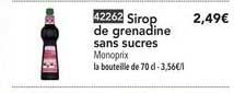 Promo Sirop De Grenadine Sans Sucres chez Toupargel - iCatalogue.fr