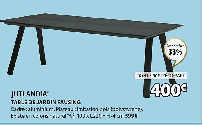 Promo Table De Jardin Fausing Jutlandia chez JYSK - iCatalogue.fr