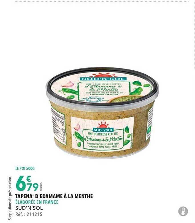 Promo Tapena D'edamame à La Menthe Sud'n'sol chez METRO - iCatalogue.fr
