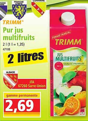 Promo Pur Jus Multifruits Trimm chez Norma - iCatalogue.fr