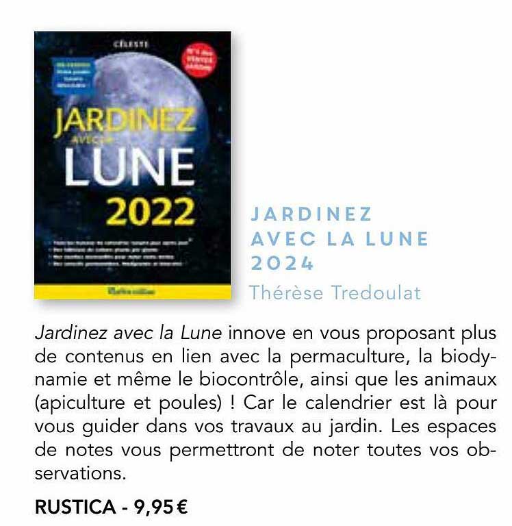 Promo Jardinez Avec La Lune 2024 - Thérèse Tredoulat chez Mag Presse - iCatalogue.fr