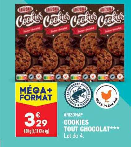 Promo Cookies Tout Chocolat Arizona chez Aldi - iCatalogue.fr