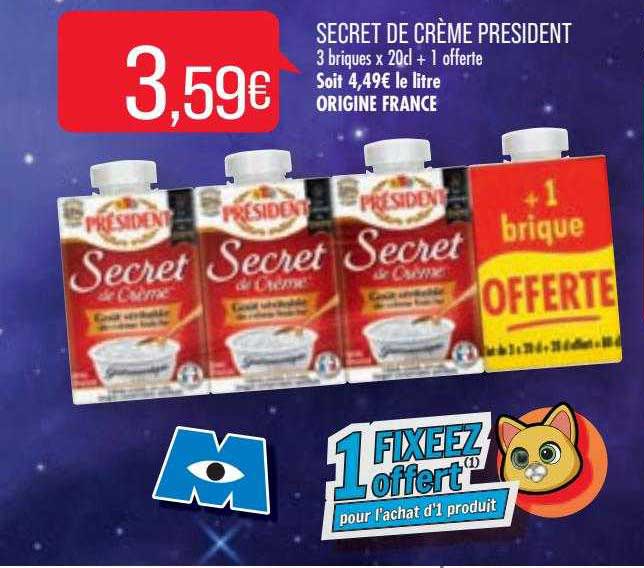 Promo Secret De Crème Président chez Match - iCatalogue.fr