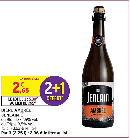 Promo Bière Ambrée Jenlain chez Intermarché Hyper - iCatalogue.fr