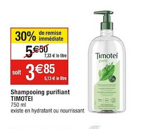 Promo Shampooing Purifiant Timotei chez Cora - iCatalogue.fr