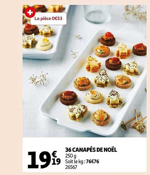 Promo 36 Canapés De Noël chez Auchan - iCatalogue.fr