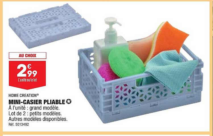 Promo Mini Casier Pliable Home Creation Chez Aldi Icatalogue Fr