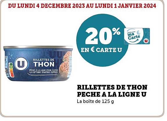 Promo Rillettes De Thon Pêche à La Ligne U chez U Express - iCatalogue.fr