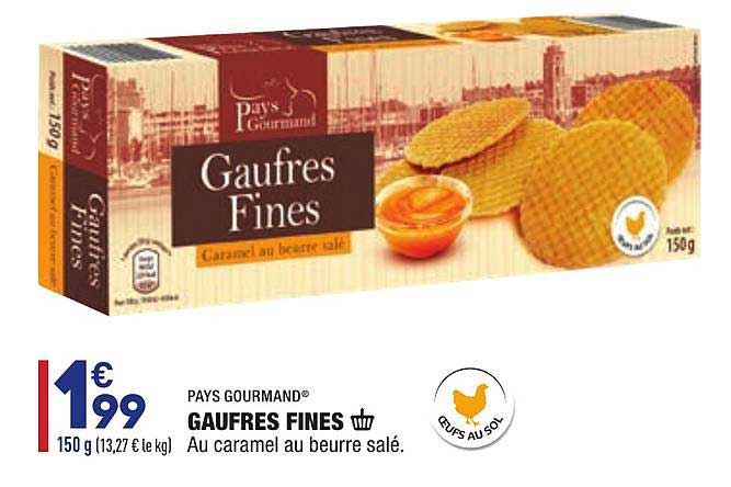 Promo Gaufres Fines Pays Gourmand chez Aldi - iCatalogue.fr