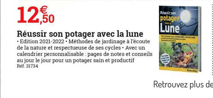 Promo Réussir Son Potager Avec La Lune chez ESPACE EMERAUDE - iCatalogue.fr