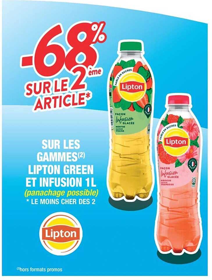 Promo Les Gammes Lipton Green Et Infusion 1l chez Cora - iCatalogue.fr