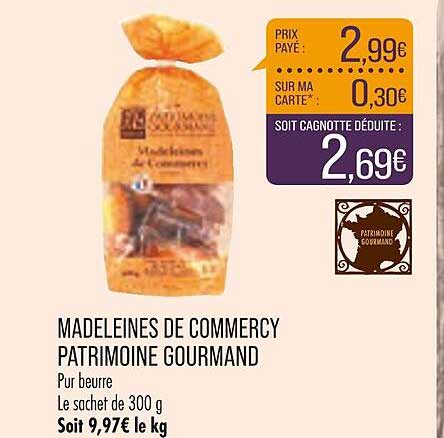 Promo Madeleines De Commercy Patrimoine Gourmand chez Match - iCatalogue.fr