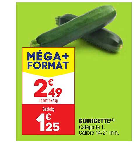 Promo Courgette chez Aldi - iCatalogue.fr