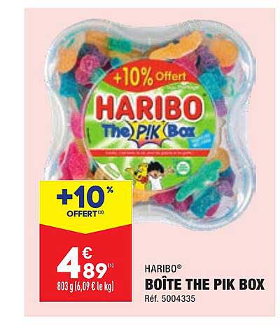 Promo Boîte The Pik Box Haribo chez Aldi - iCatalogue.fr