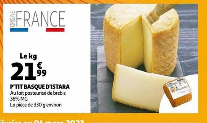 Offre P'tit Basque Distara chez Auchan