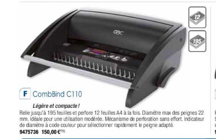 Promo Combbind C110 chez Plein ciel - iCatalogue.fr