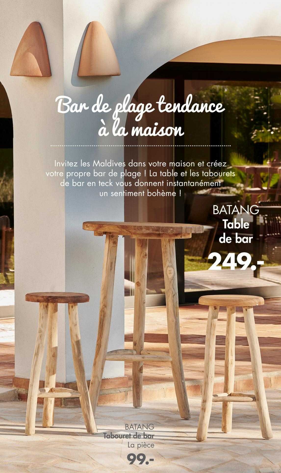 Promo Batang Table De Bar chez Casa - iCatalogue.fr