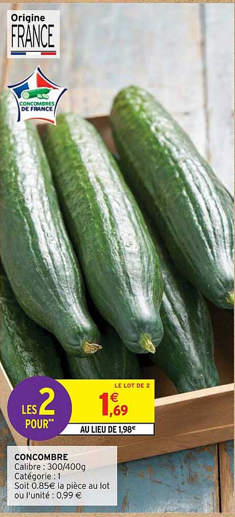 Promo Concombre chez Intermarché Hyper - iCatalogue.fr