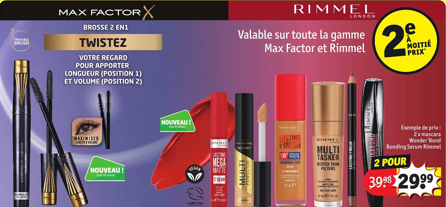 Promo La Gamme Max Factor Et Rimmel chez Kruidvat - iCatalogue.fr