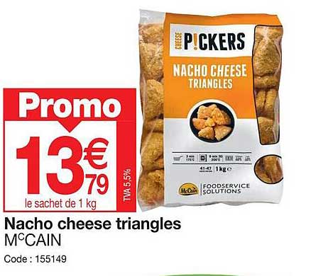 Promo Nacho Cheese Triangles Mccain chez Promocash - iCatalogue.fr