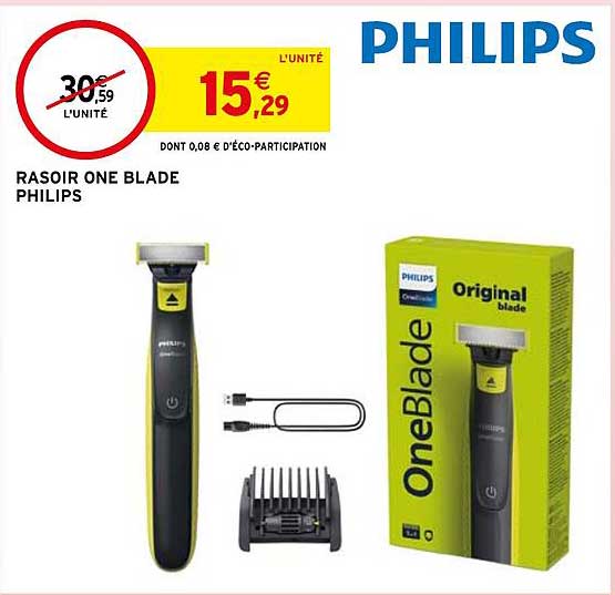 Promo Rasoir One Blade Philips chez Intermarché Hyper - iCatalogue.fr