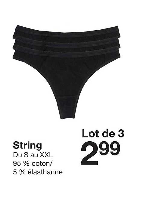 Promo String chez Zeeman - iCatalogue.fr