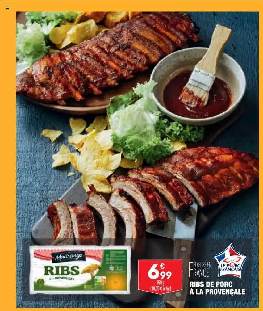 Promo Ribs De Porc à La Provençale chez Aldi - iCatalogue.fr